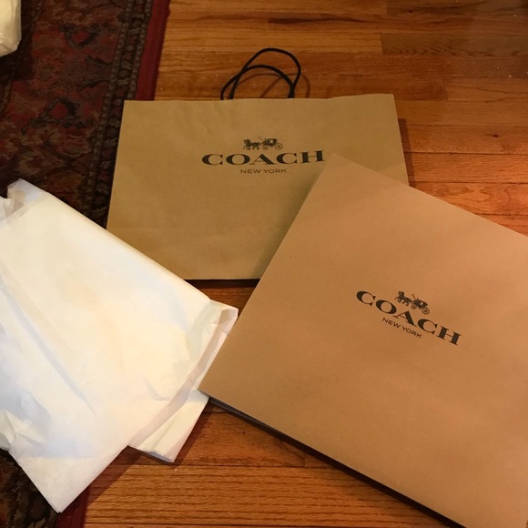Coach | Other | Coach Medium Shopping Bag And Box 2 Sheets Paper | Poshmark